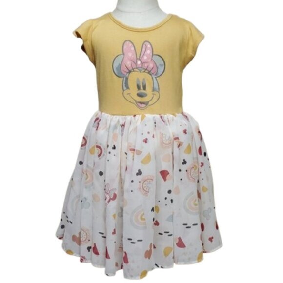 Disney | Dresses | 4t Girls Disney Minnie Mouse Yellow Mustard White ...